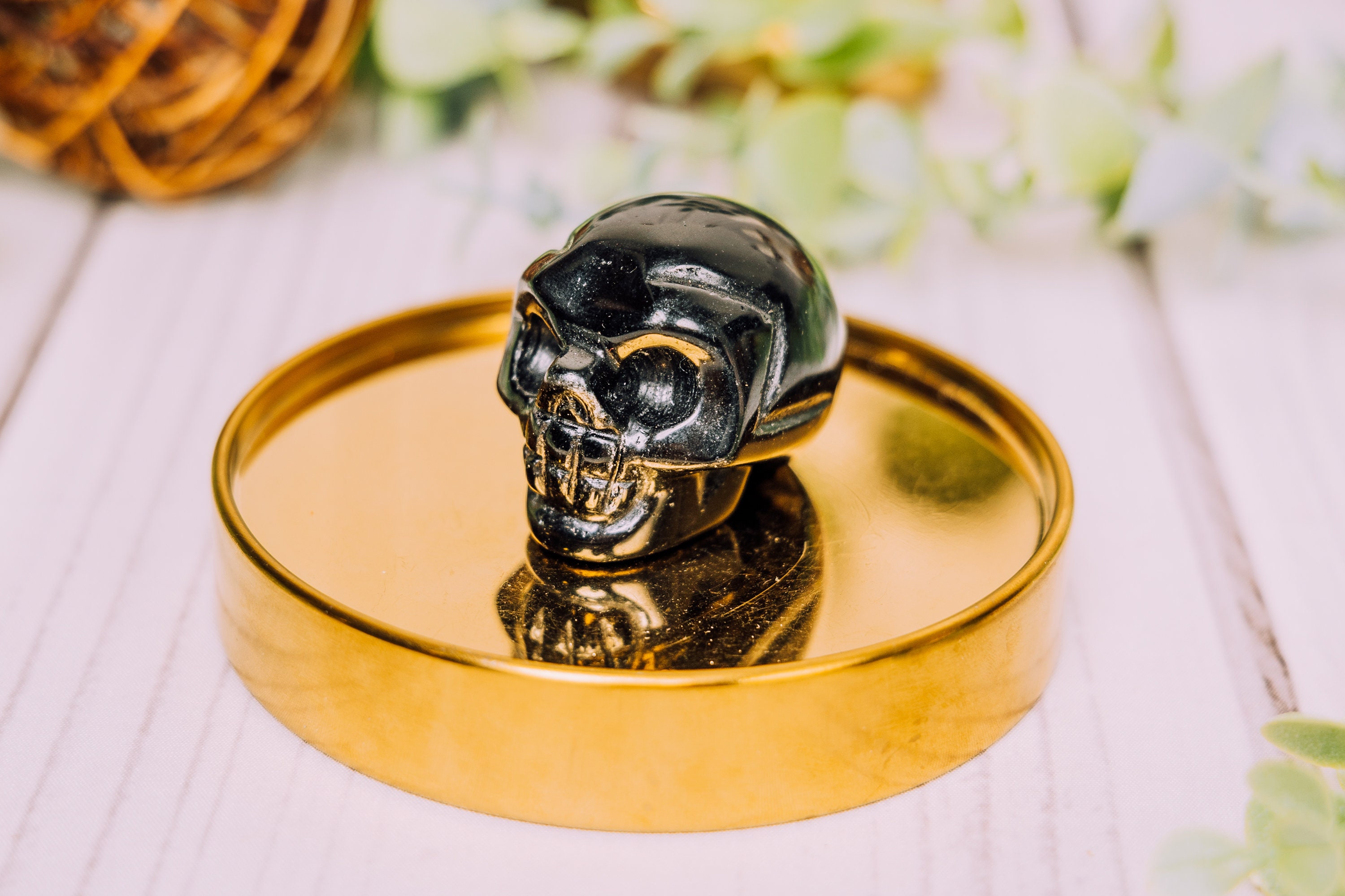 Obsidian Crystal Skull 2 Inch Gem Skull Head Carving | Etsy