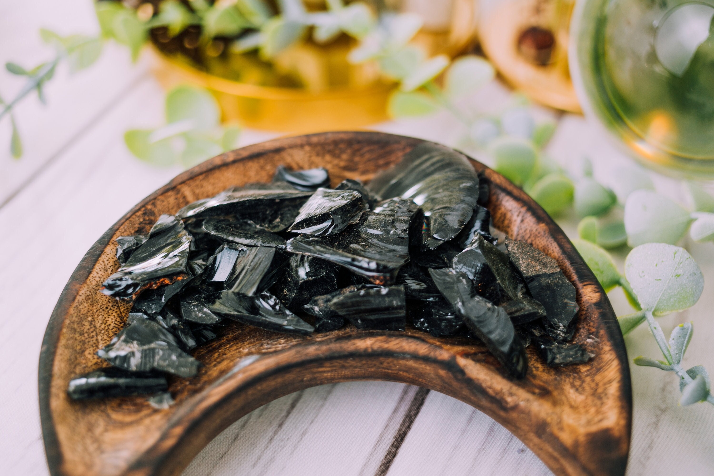 Raw Black Obsidian Chips Non Polished Natural and Raw High - Etsy