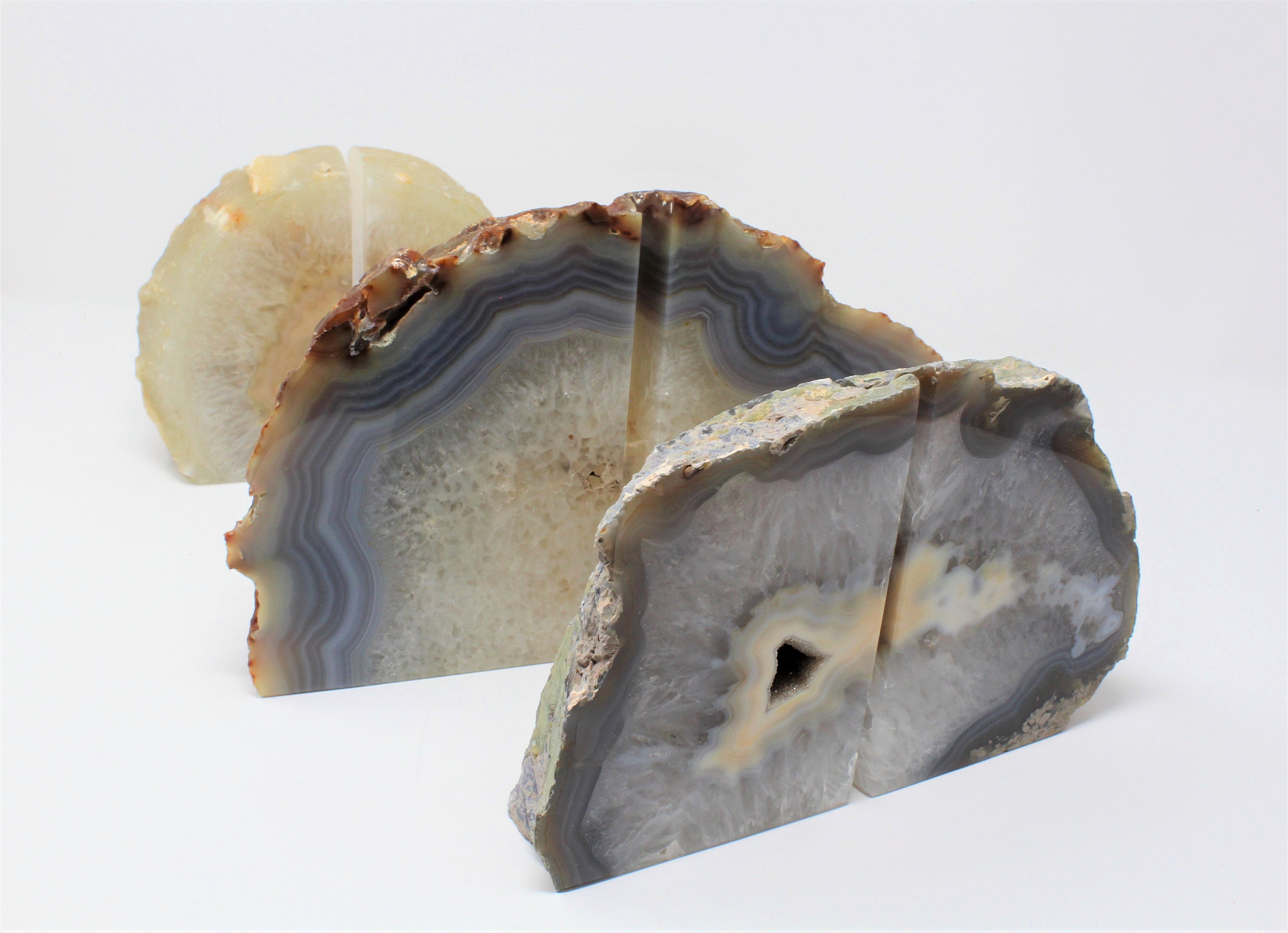 6 to 9 lb Agate Book Ends Natural Agate Bookend Pair Geode | Etsy