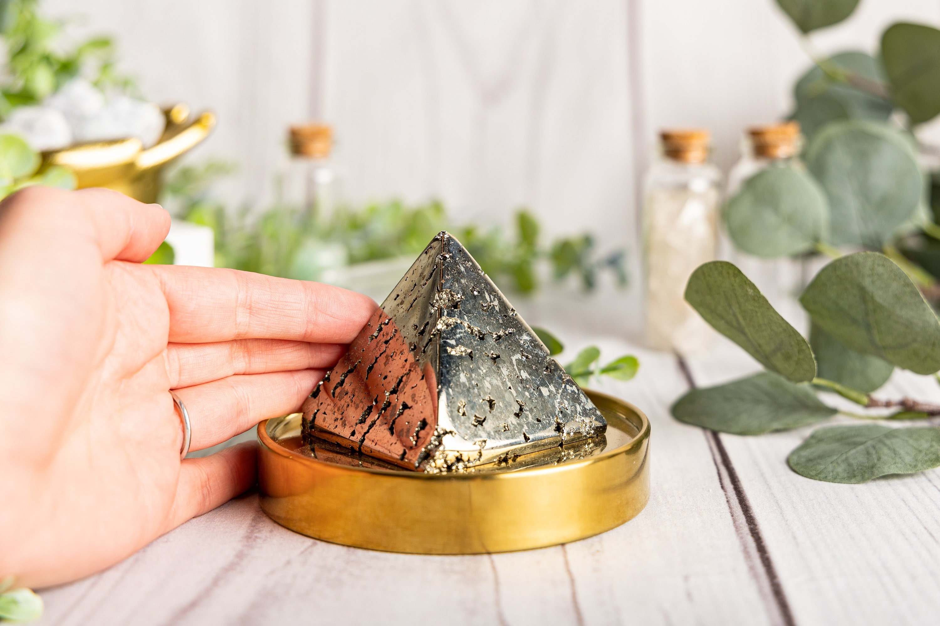 Pyrite Large Pyramid Crystal Tower - Raw Natural Large Pyrite Towers ...