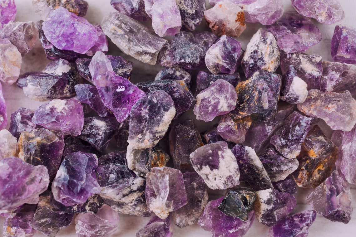 Rough Raw Amethyst Crystals Stones From Brazil- High Grade A Quality ...
