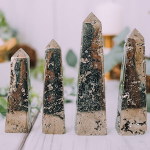 Pyrite Obelisk Crystal Tower - Raw Natural Large Pyrite Towers - High ...