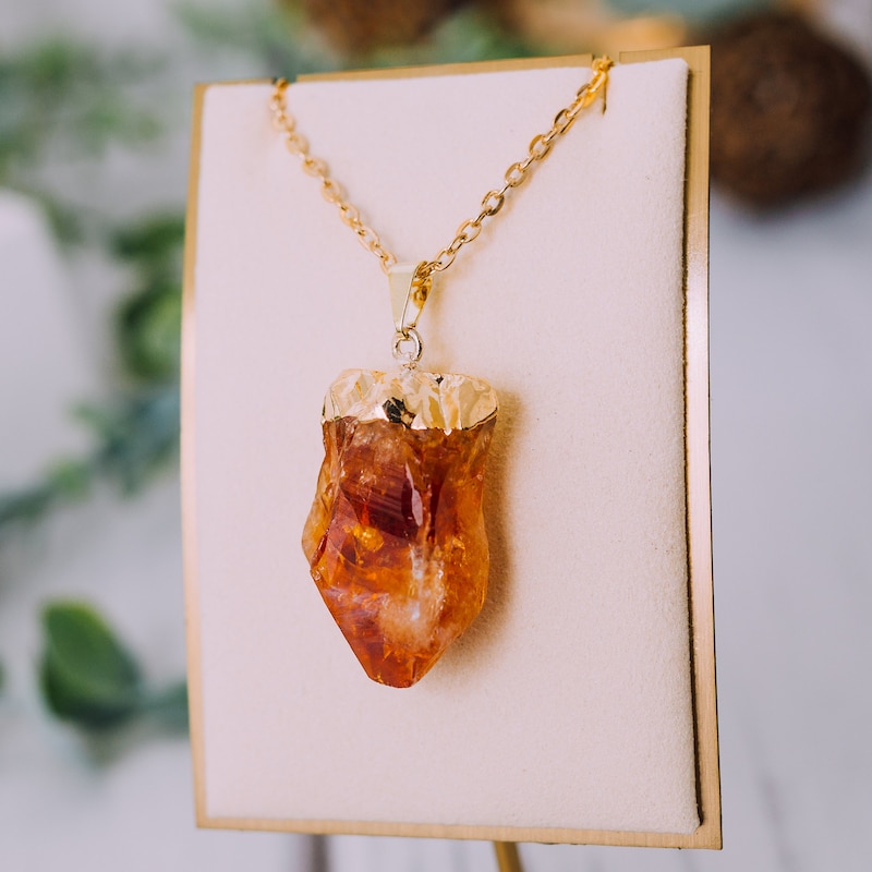 Citrine Necklace - Etsy