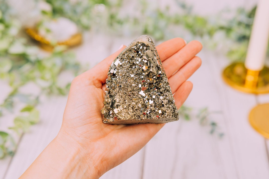 Large Pyrite Freeform Cut Base - Pyrite Matrix Geode Loose Stone ...