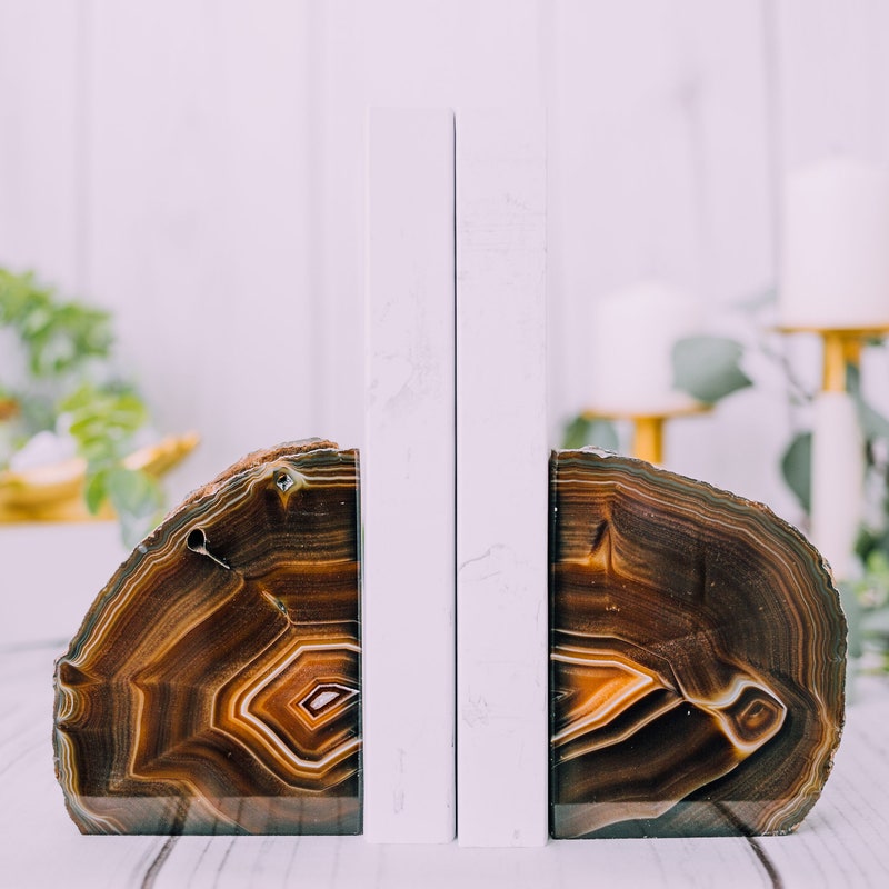 Agate Bookends - Etsy