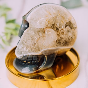 Crystal Skull Large Druzy Agate Skulls - Agate Skull Carving - Hand ...