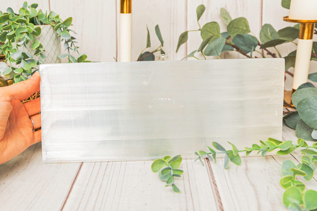 Selenite Slab Selenite Healing Crystal Large Selenite Selenite Charging ...