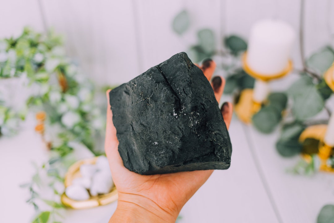 Black Shungite XL Rough Raw Chunk, High Grade A Quality - Healing ...