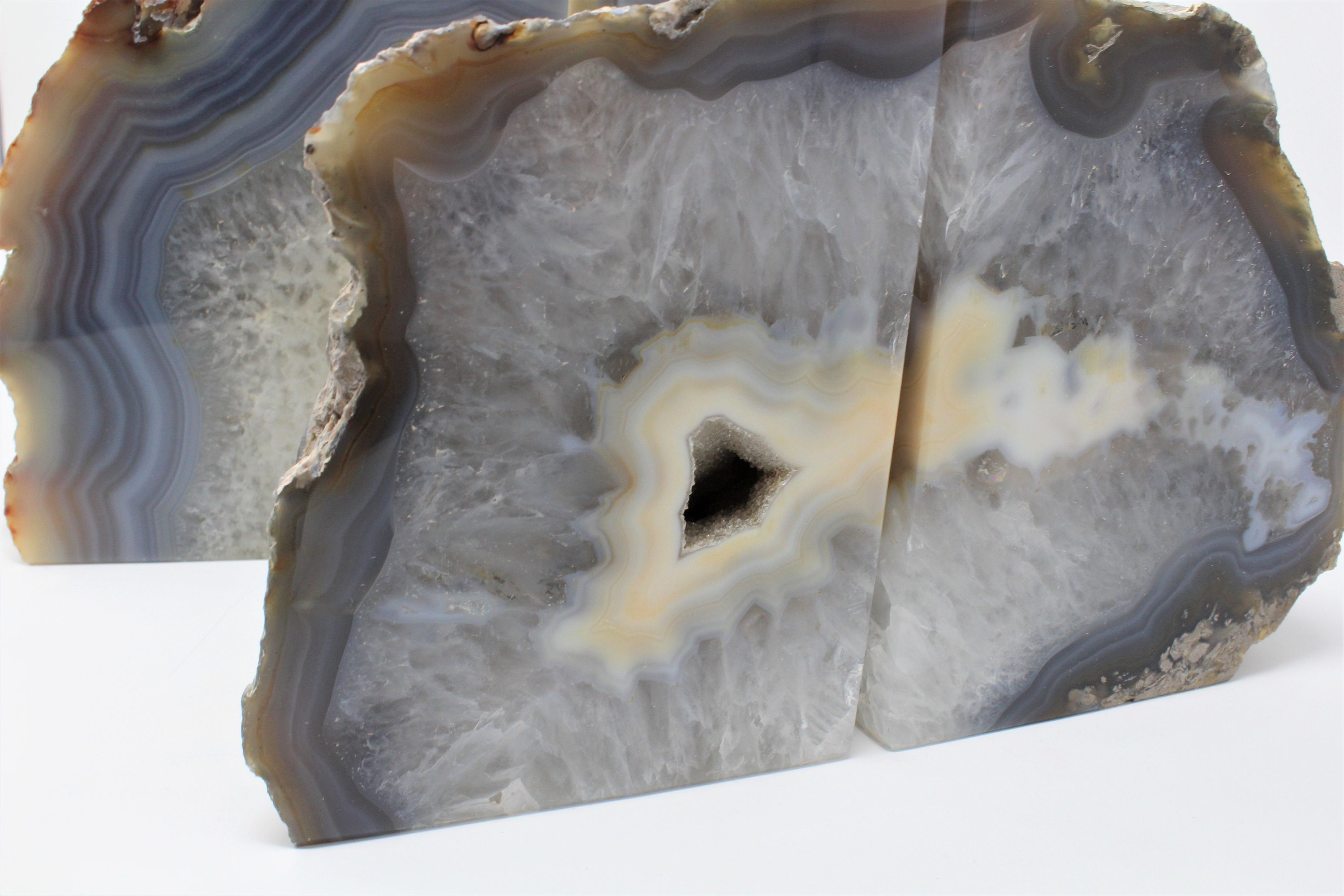 6 to 9 lb Agate Book Ends Natural Agate Bookend Pair Geode | Etsy