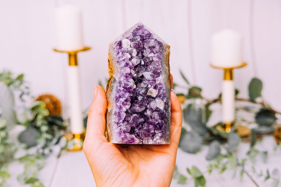 Amethyst Druzy Tower - Large Amethyst Druze Towers - Amethyst Stone ...