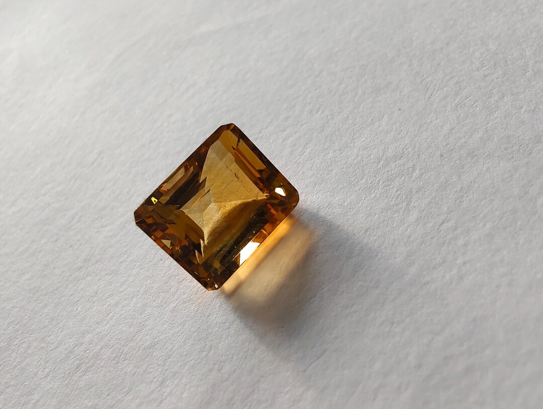 Natural Citrine Octagon Shape Gemstones: 5.25 Carat Jewelry Making ...