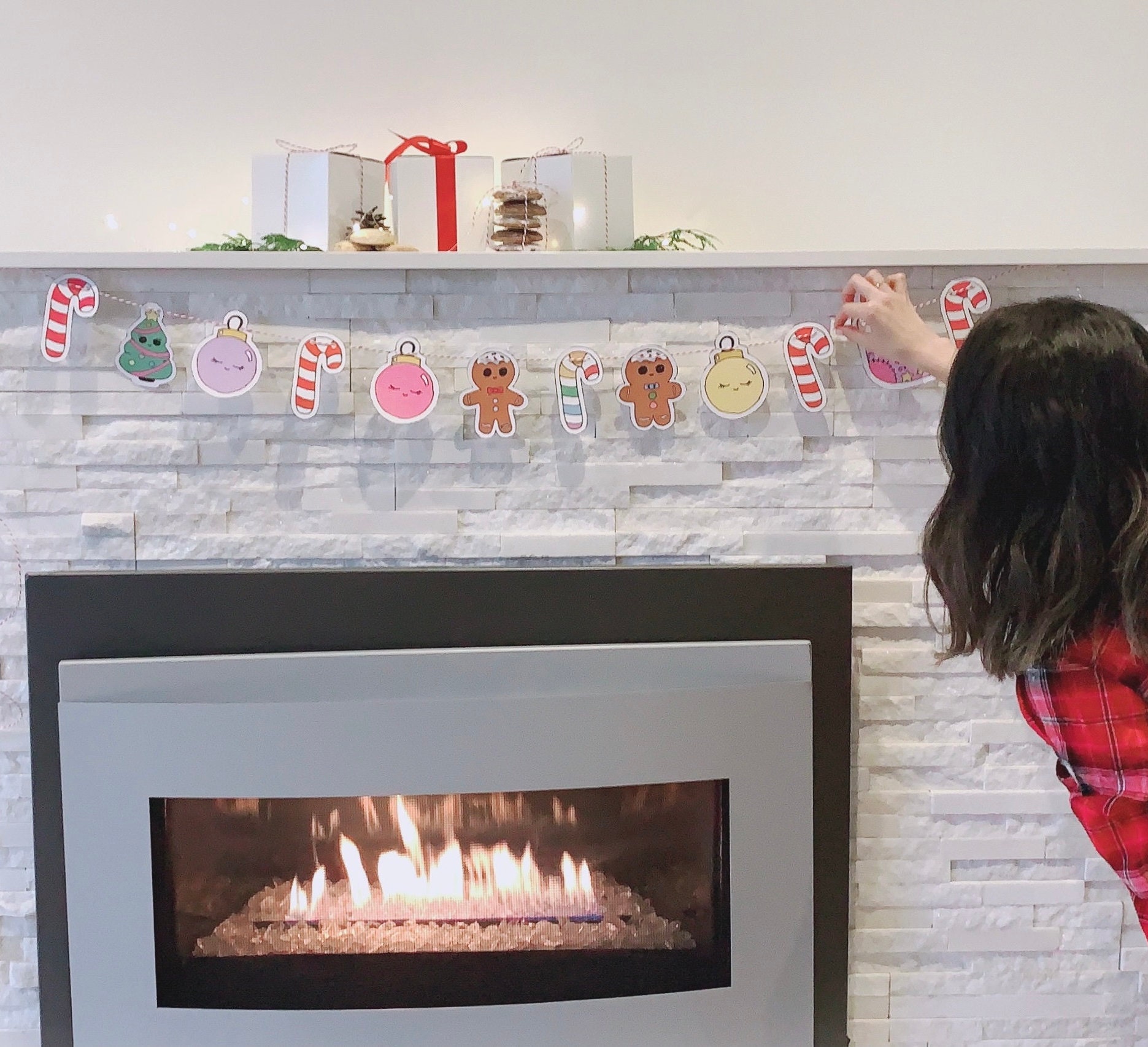 Printable Holiday Garland, Printable Christmas Decor, DIY Holiday ...