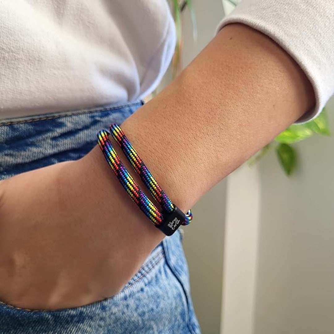 Pride Rainbow Bracelet for Men and Women Adjustable Rope Bracelet ...