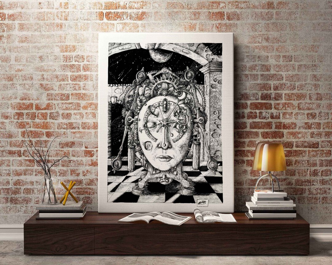 Machina Magnifica Original Artwork, Horror Vacui, Surreal, A3 300dpi ...