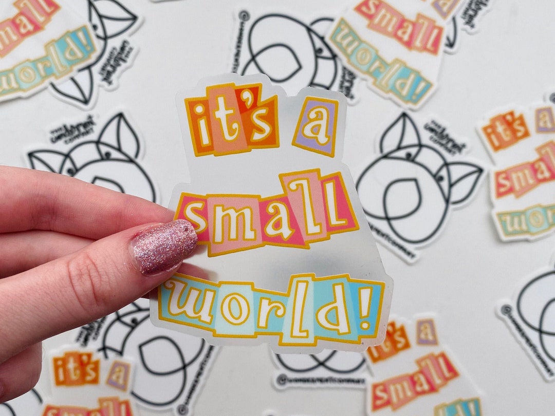 It's a Small World Clear Sticker - Etsy