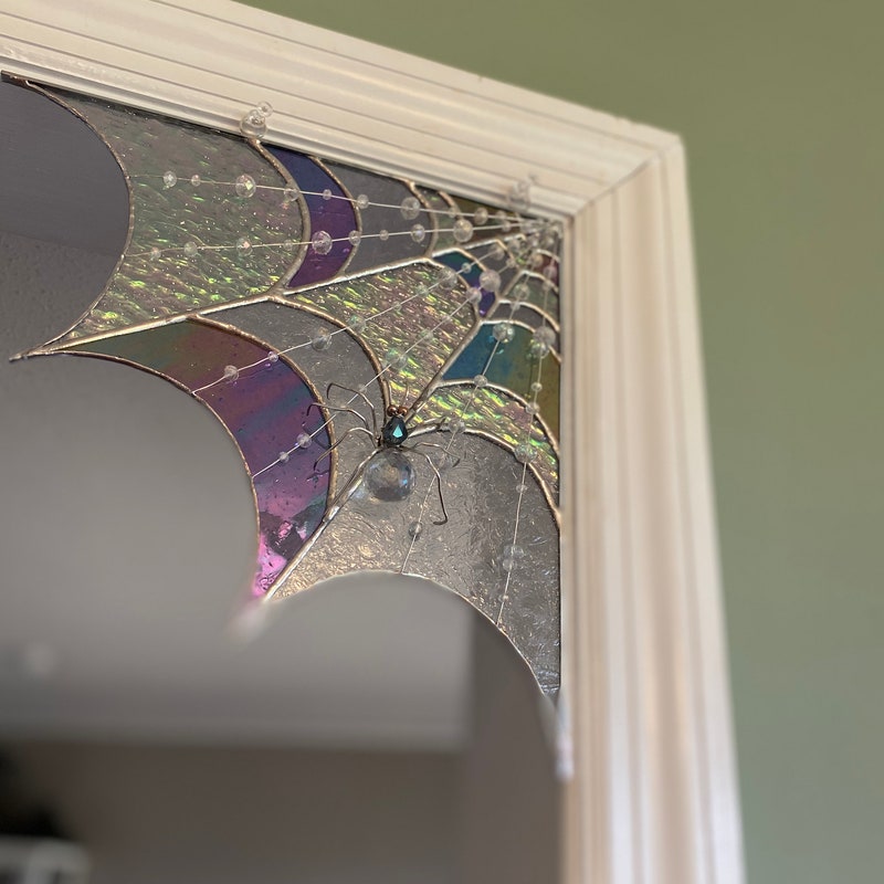 Spider Web Stained Glass - Etsy
