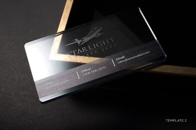 Acrylic Business Cards Personalized Clear Acrylic Business - Etsy