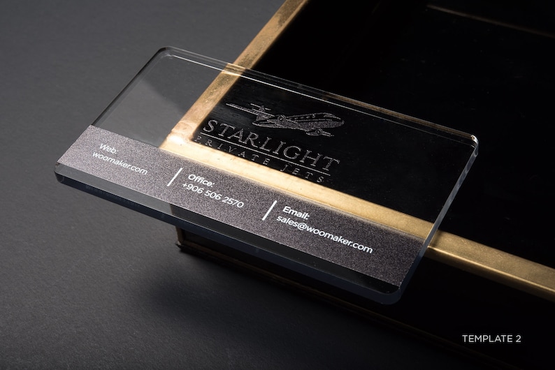 Acrylic Business Cards Personalized Clear Acrylic Business - Etsy