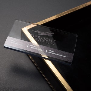 Acrylic Business Cards, Personalized Clear Acrylic Business Cards - Etsy