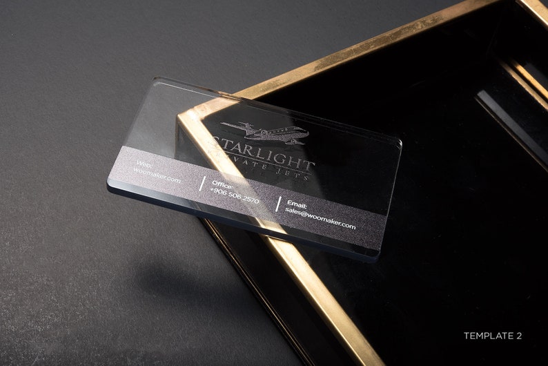 Acrylic Business Cards Personalized Clear Acrylic Business - Etsy