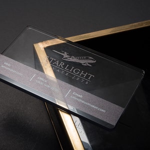 Personalized Clear Acrylic Business Cards - Etsy