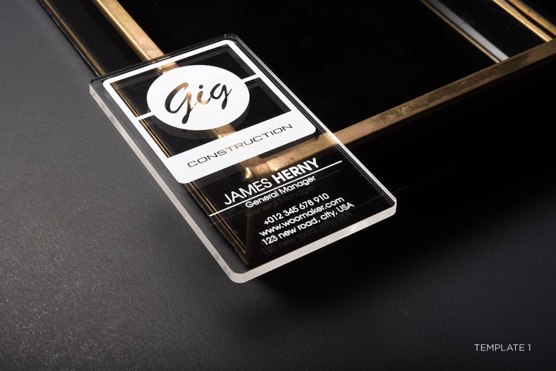 Acrylic Business Cards Personalized Clear Acrylic Business - Etsy