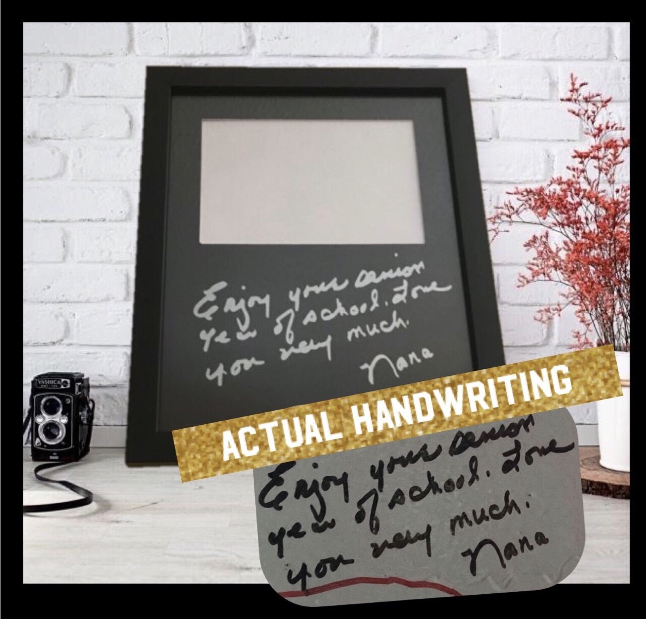 Actual Handwriting Custom Photo Frame Memorial Graduation | Etsy