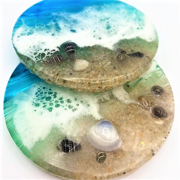 Resin Beach Coasters - Etsy