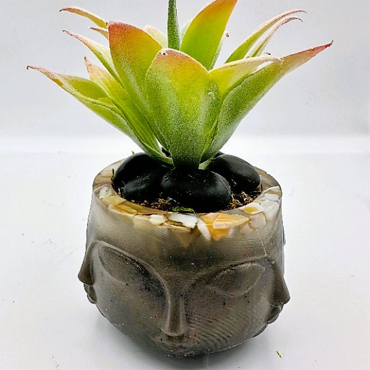 Buddha Head Planter /planters With Succulent Artificial Plant- Home ...