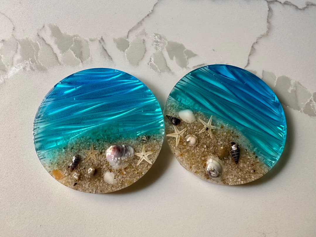 Ocean Coasters: Unique Sand, Shell, and Wave Designs for Beach-themed ...