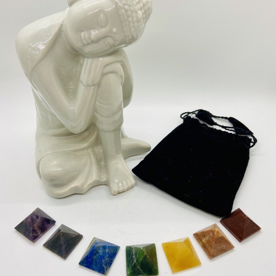 Chakra Pyramid Chakra Set Engraved Pyramid Shaped Chakra - Etsy