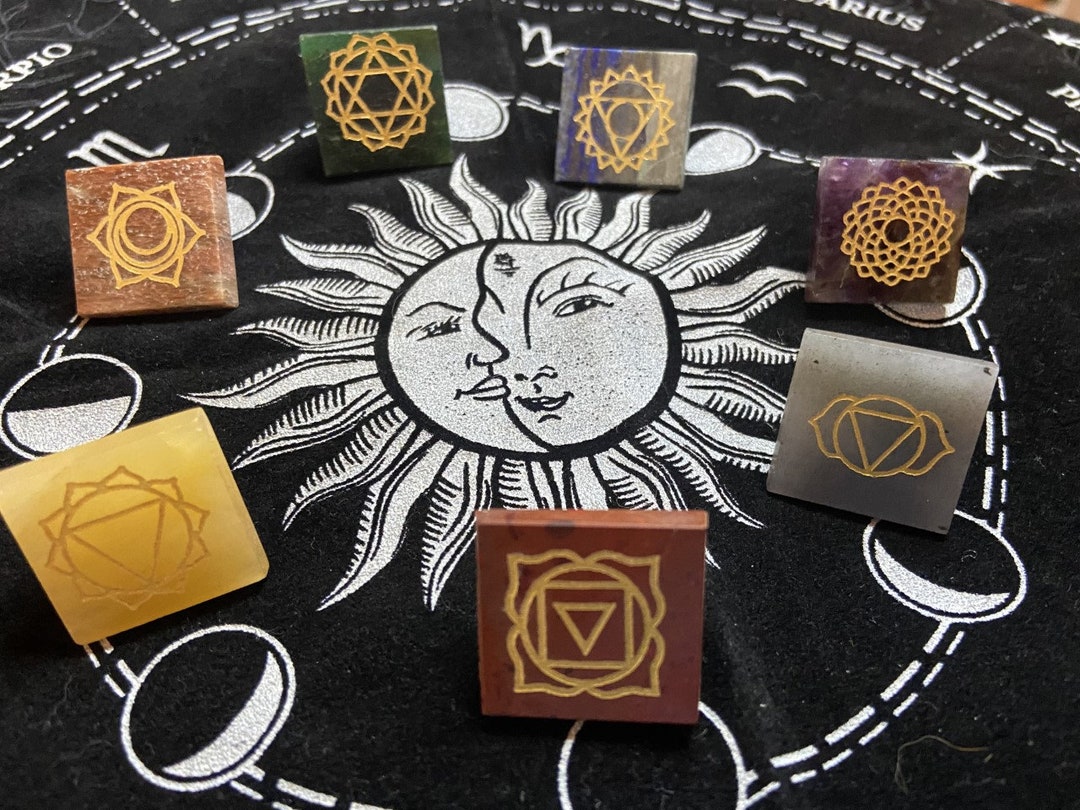 Chakra Pyramid Chakra Set Engraved Pyramid Shaped Chakra - Etsy