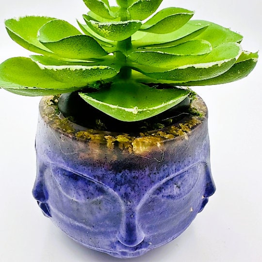 Buddha Head Planter /planters With Succulent Artificial Plant- Home ...