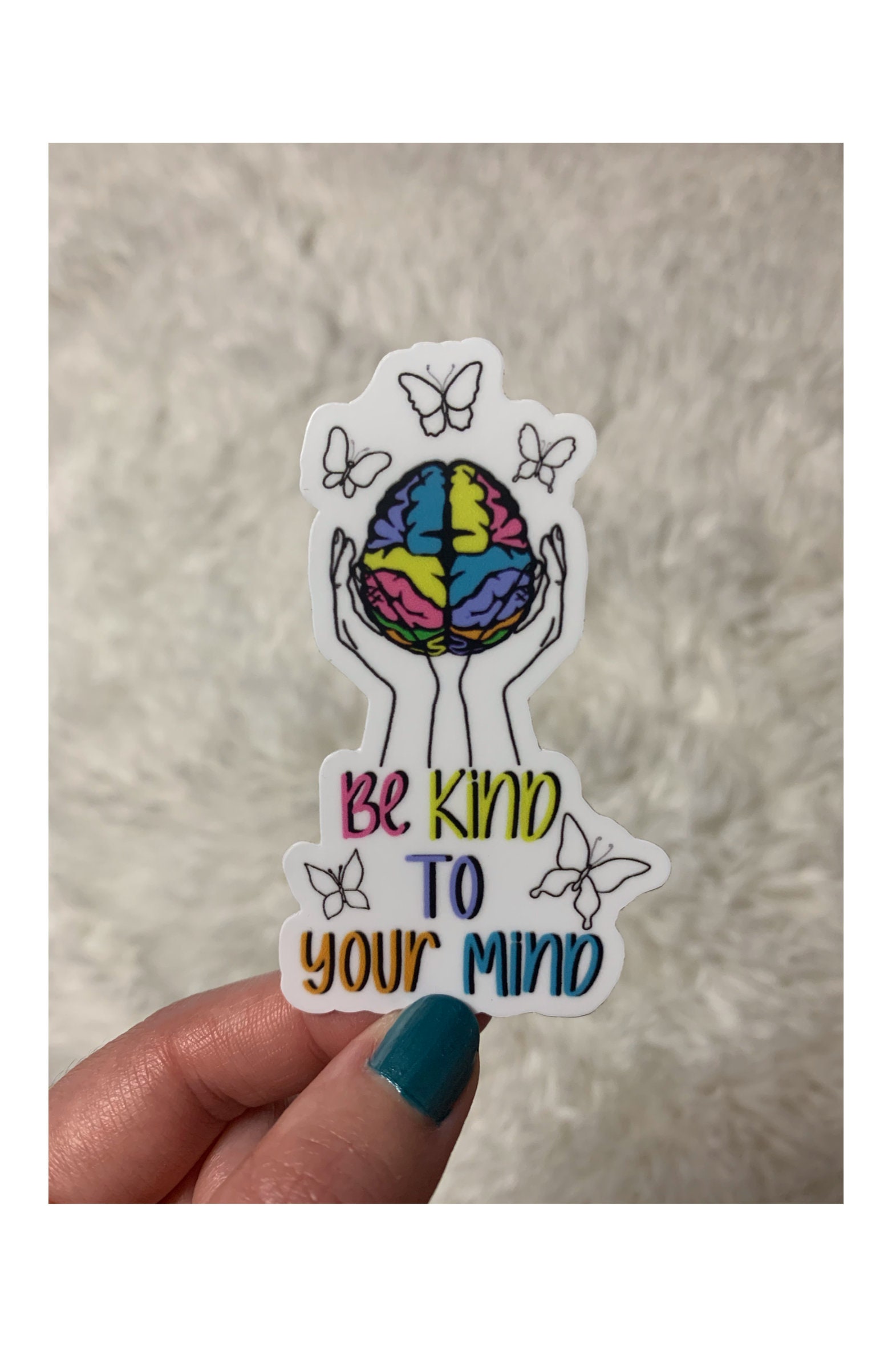 Be Kind to Your Mind Sticker 1.8x3 Mental Health Matters - Etsy Norway