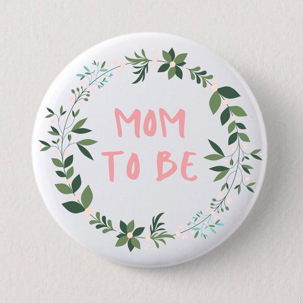 Mom To Be Button Etsy