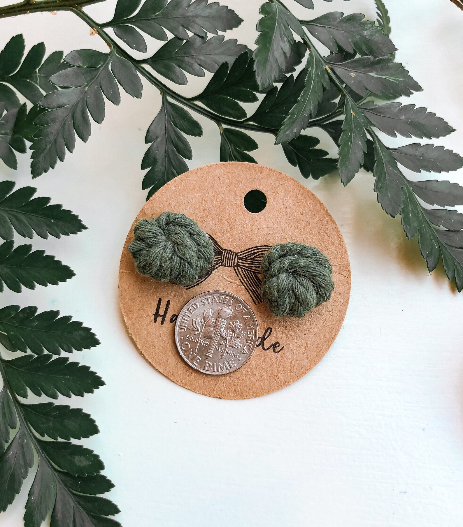 Macrame Studs Boho Earrings Boho Studs Stud Earrings - Etsy