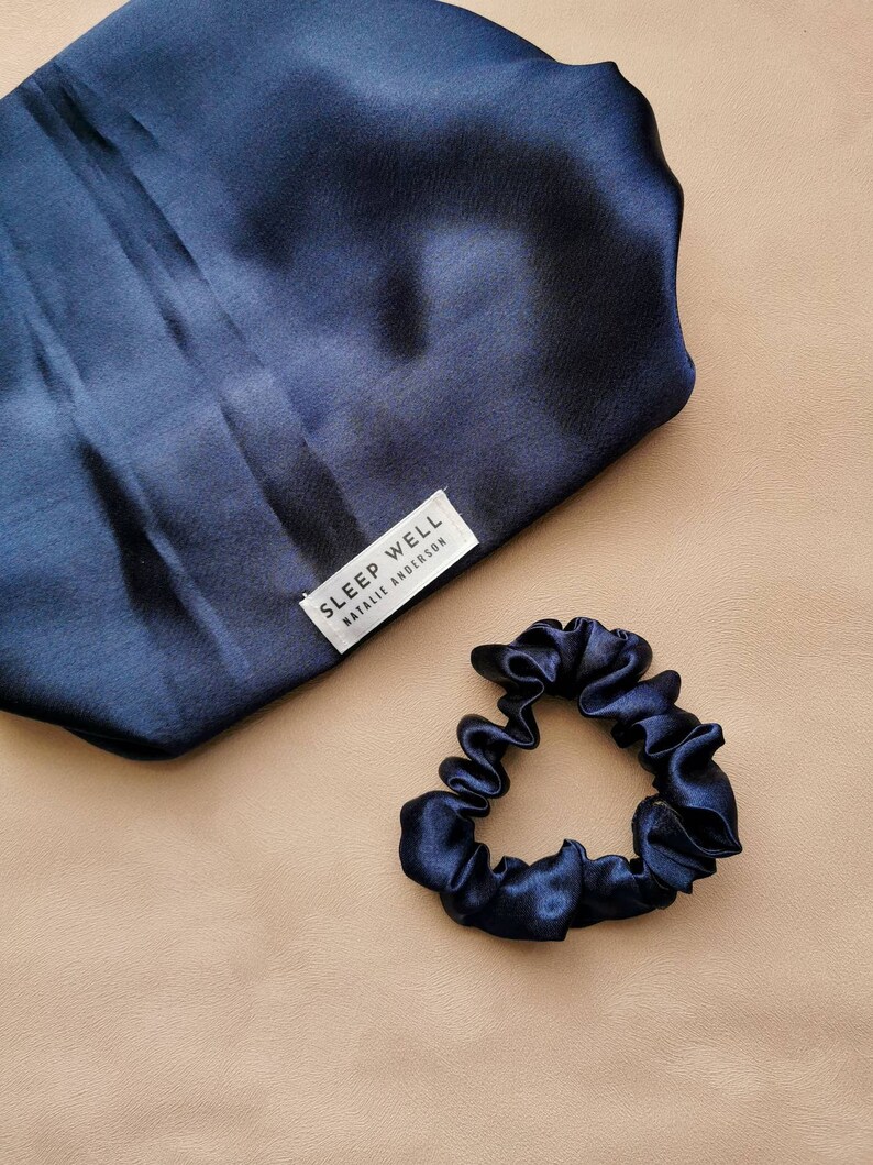 Luxurious satin Sleep Well hair wrap & scrunchie | Etsy