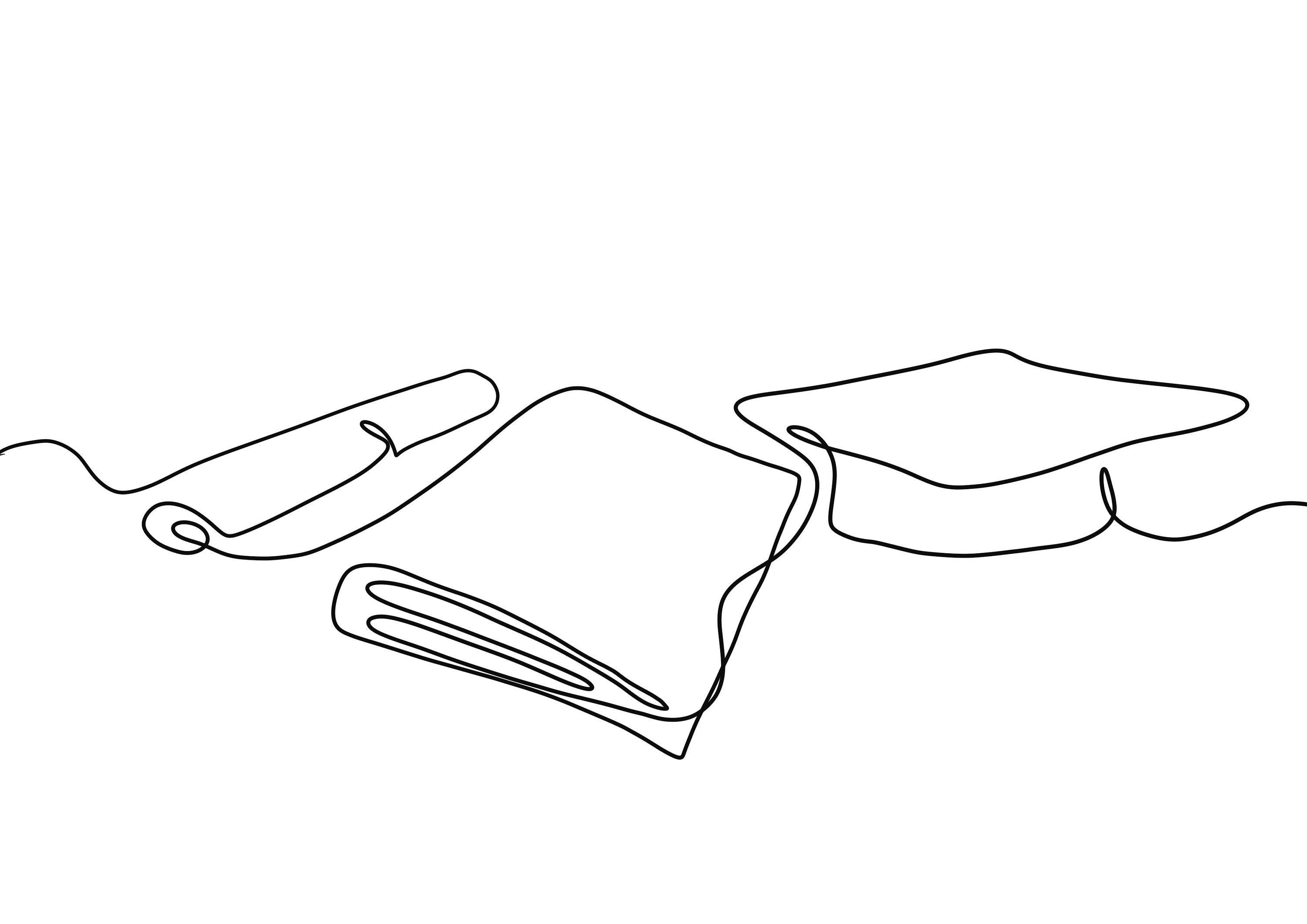 Graduation Line Art Graduation Gift - Etsy