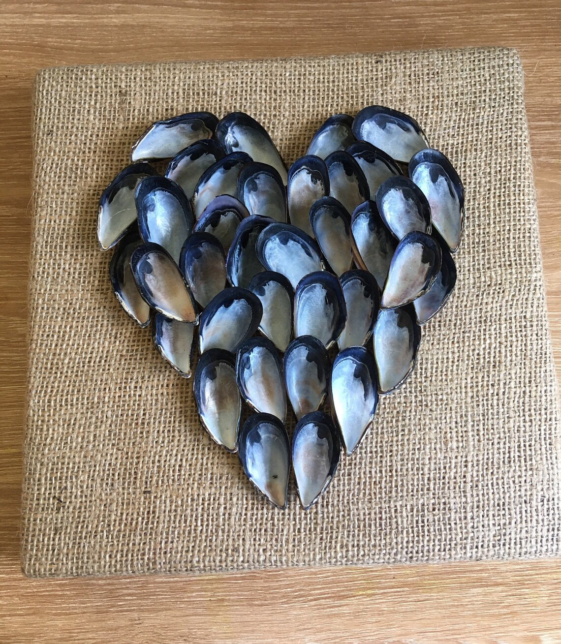 Cornish Mussels Heart Wallbeach Seashells Rustic Coastal or - Etsy UK