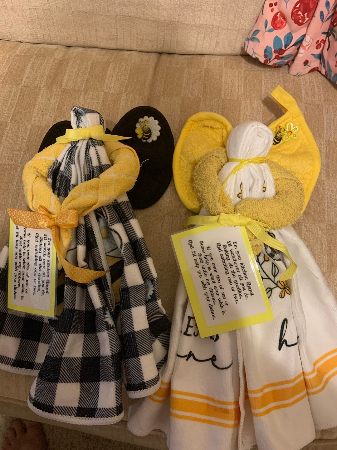 Bees Yellow Black and White Angel - Etsy