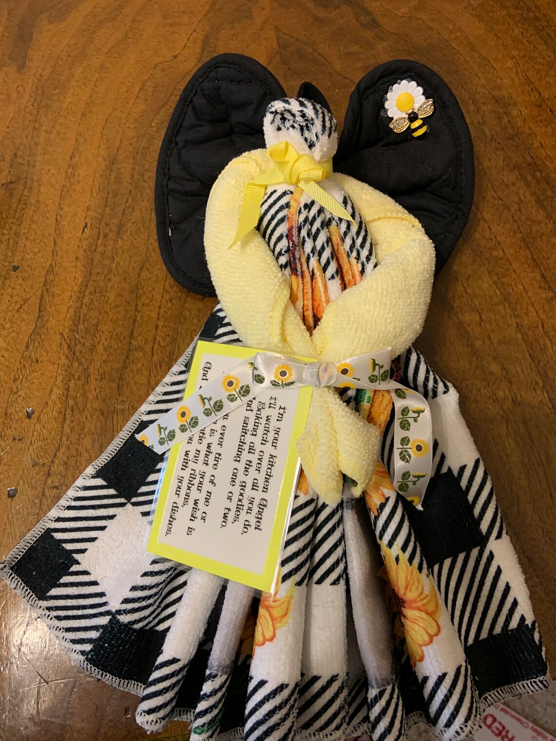 Bees Yellow, Black and White Angel - Etsy