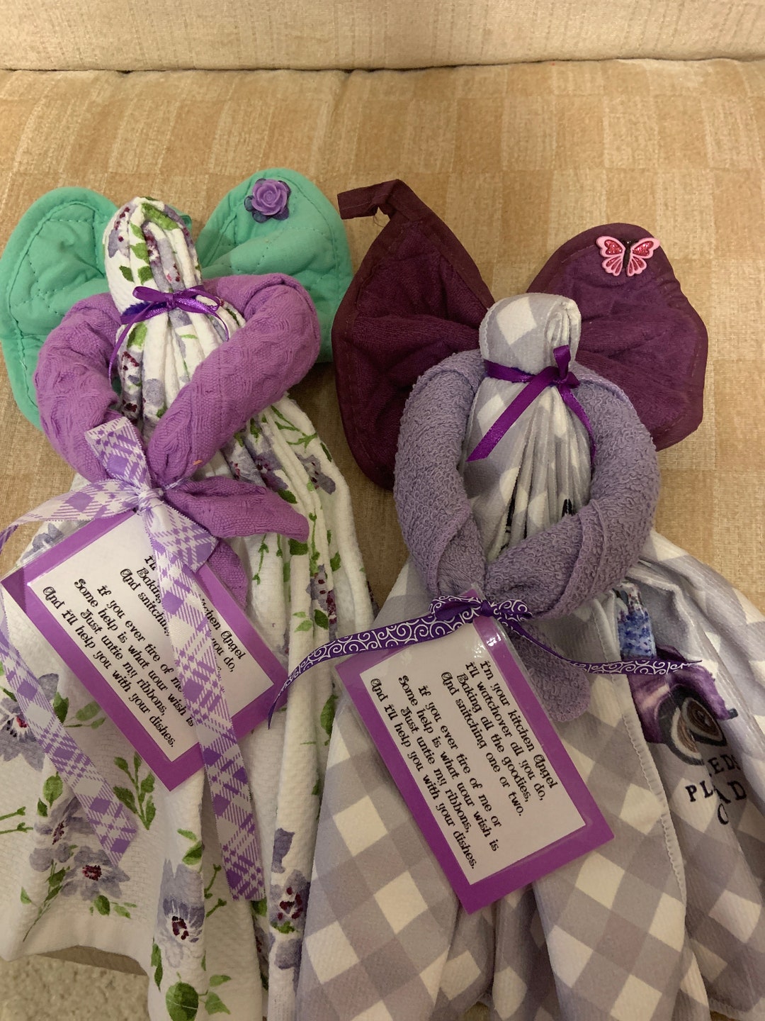 Purple Flowers Kitchen Angel - Etsy