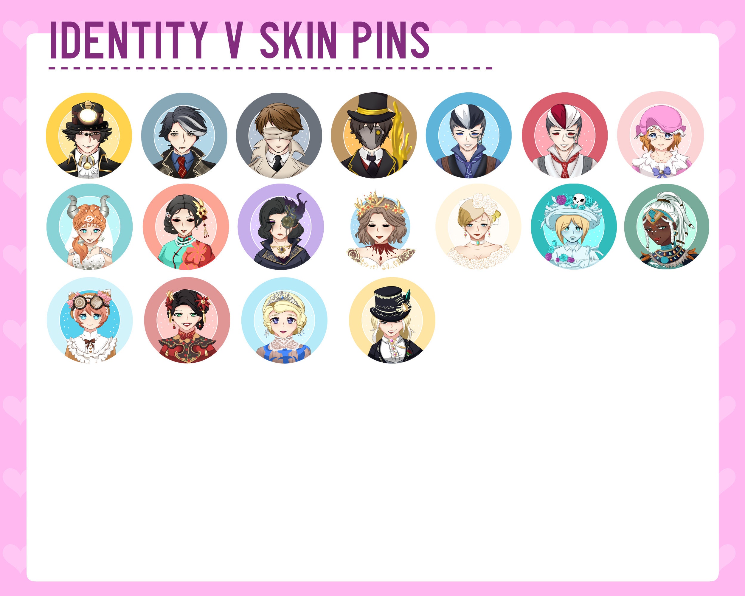 Identity V Buttons - Etsy