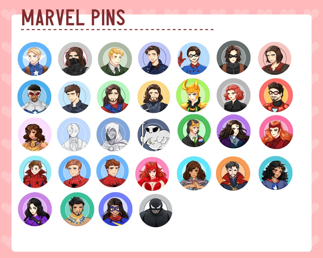 Marvel Pins - Etsy