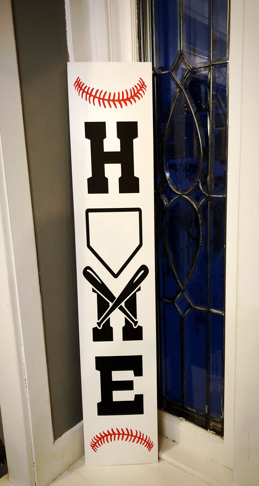 Baseball Home Sign, Porch Leaner, Sports Sign, Home Plate, Baseball ...