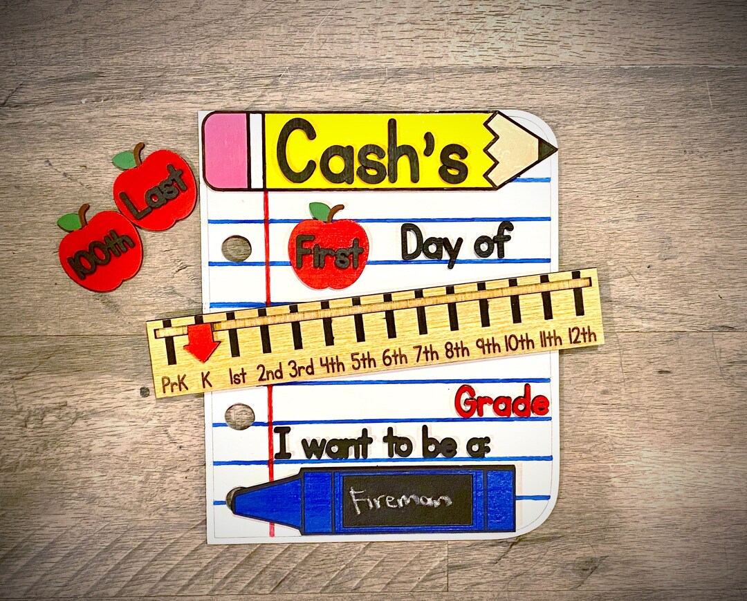 First Day of School Sign, Back to School Sign, Teacher Sign, 100th Days ...