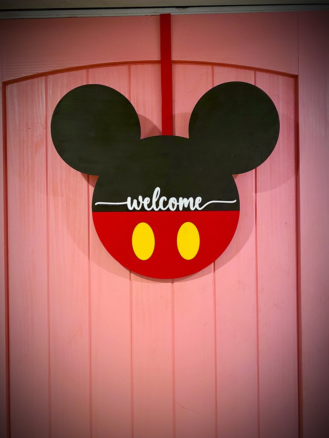 Original One of a Kind Mouse Inspired Door Hanger, Welcome Sign, Door ...