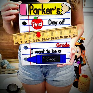 First Day of School Sign, Back to School Sign, Teacher Sign, 100th Days ...