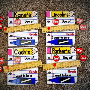 First Day of School Sign, Back to School Sign, Teacher Sign, 100th Days ...