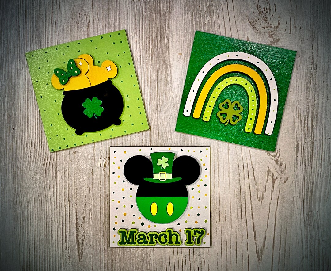 St. Patricks Day Interchangeable tile Set Only , Mouse Inspired, Mouse ...